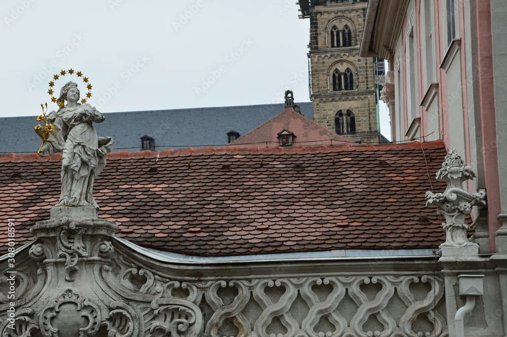 Bamberg (Germany). April 2017. The cathedral was built by Emperor Henry ...