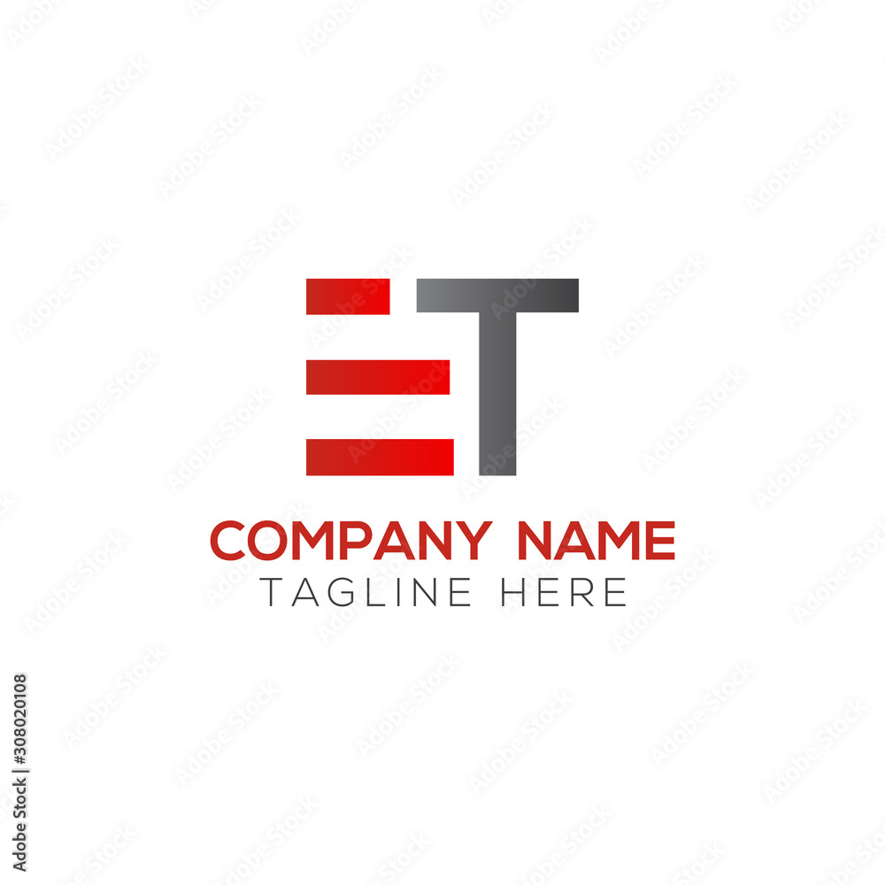Initial ET Letter Linked Logo. Creative Letter ET Modern Business Logo ...