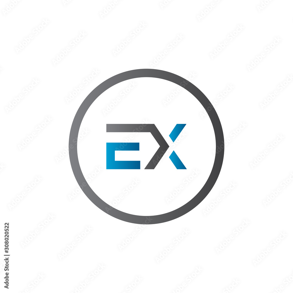 Initial EX Letter Linked Logo. Creative Letter EX Modern Business Logo ...