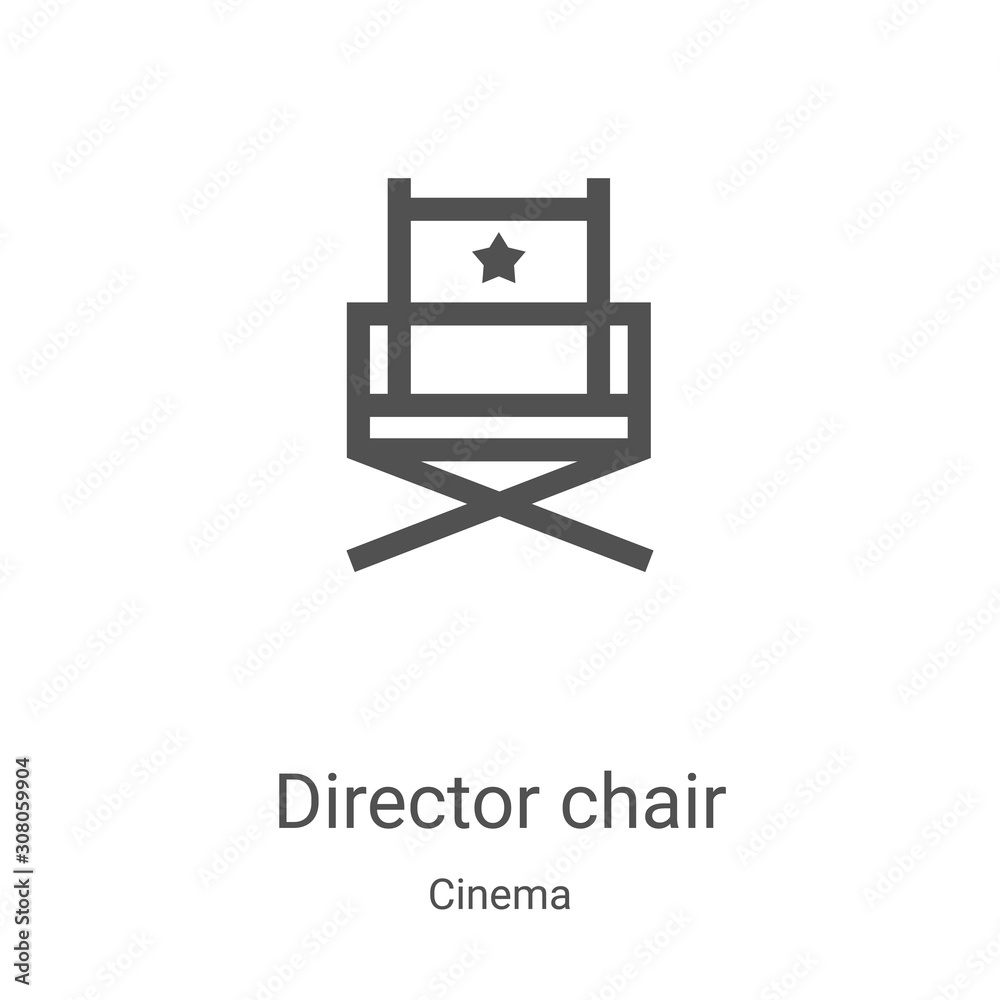director chair icon vector from cinema collection. Thin line director ...