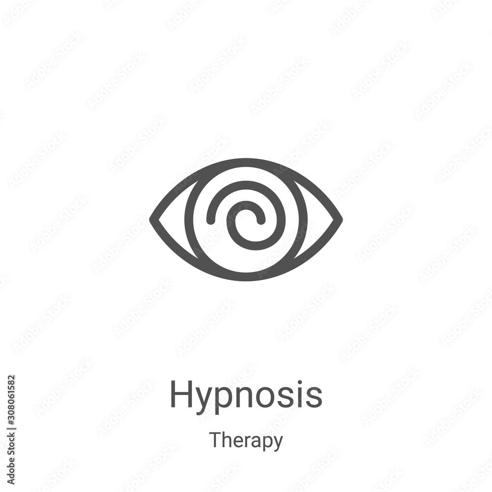 hypnosis icon vector from therapy collection. Thin line hypnosis ...