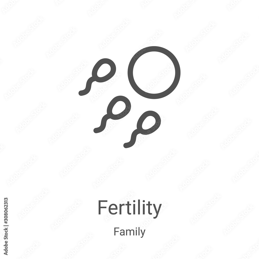 fertility icon vector from family collection. Thin line fertility ...