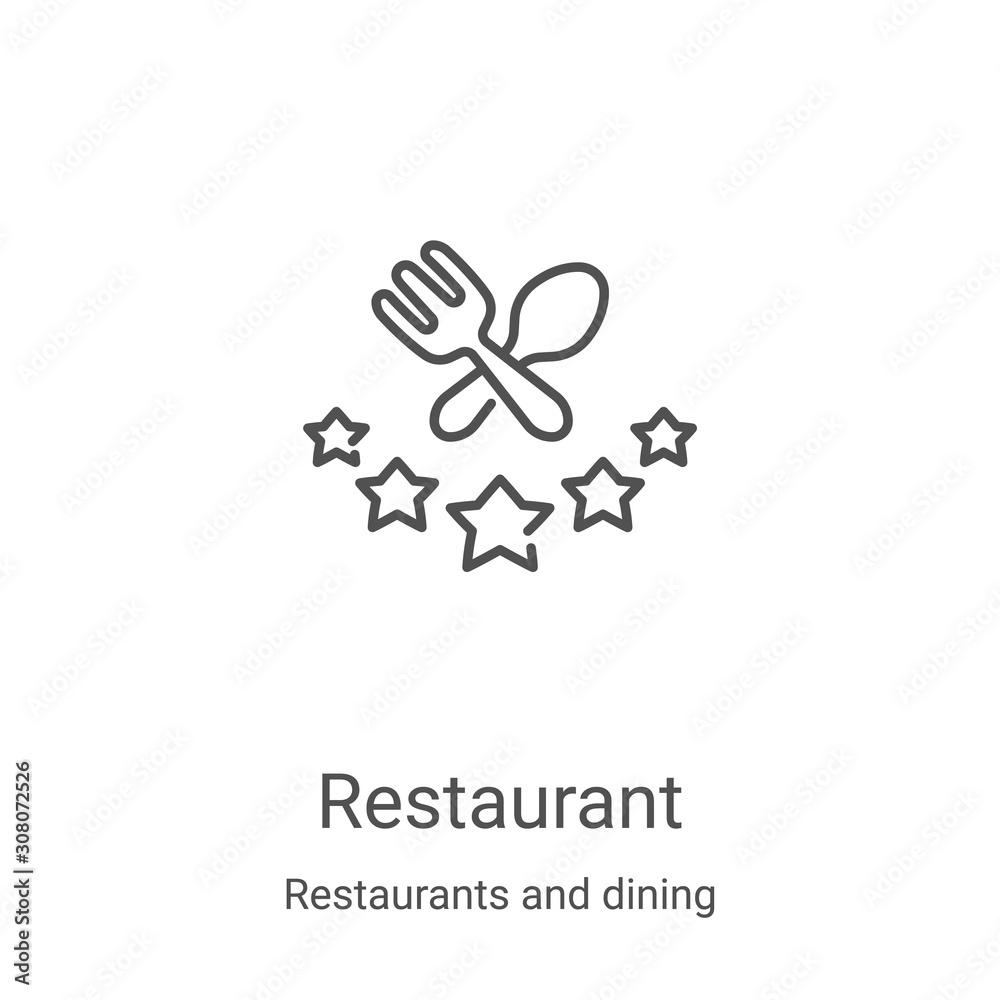 restaurant icon vector from restaurants and dining collection. Thin ...
