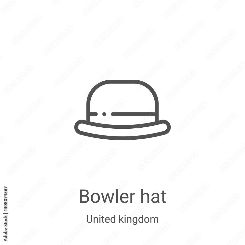 Bowler Hat Outline