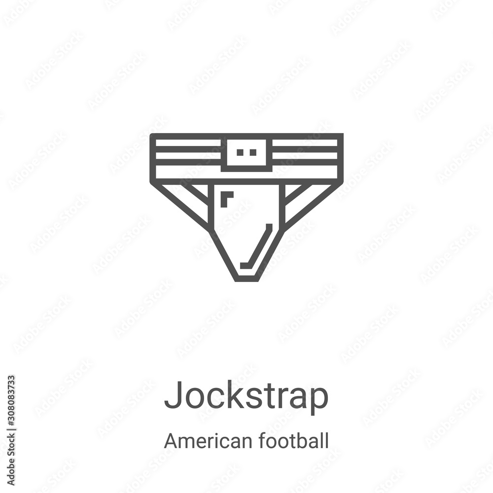 jockstrap icon vector from american football collection. Thin line ...