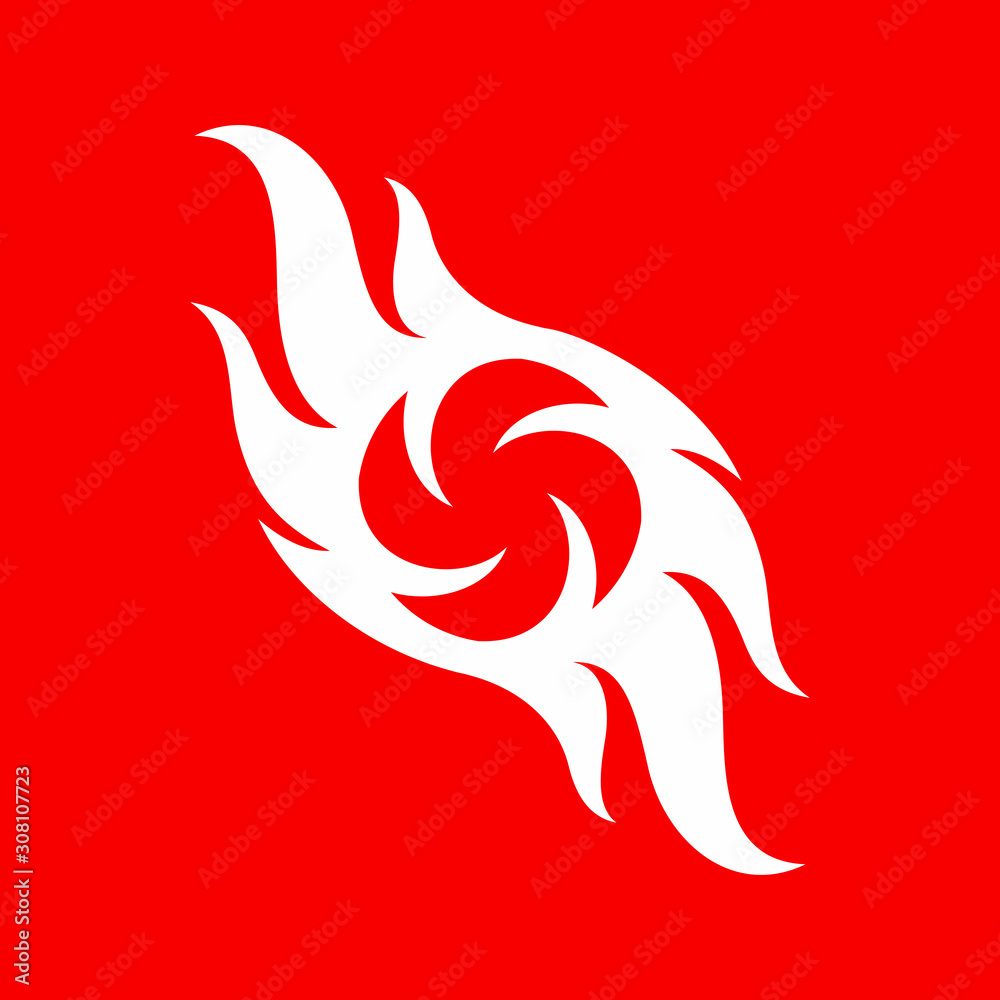 Abstract Fire Flames Icon Template. Fire flame Symbol Sign Isolated on ...