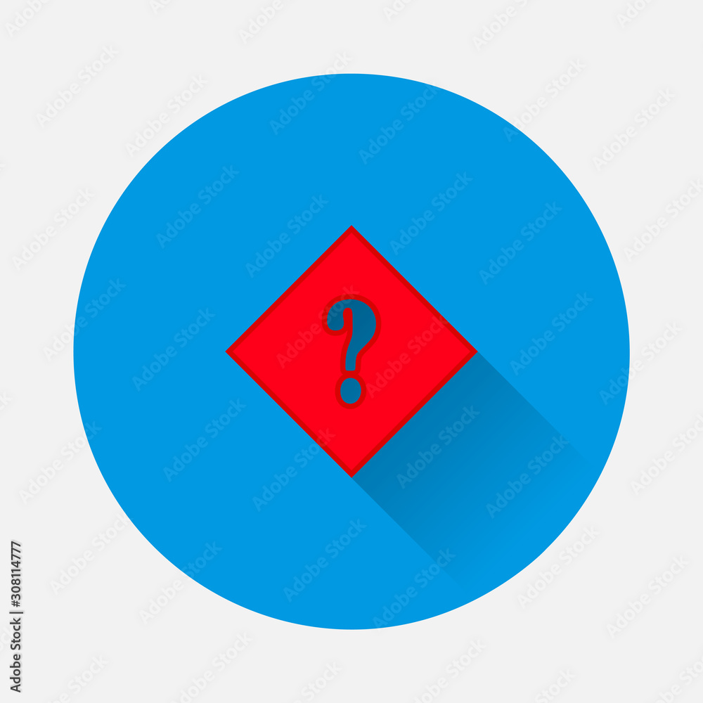 Vector icon question mark in a rhombus. Punctuation mark symbol icon on ...