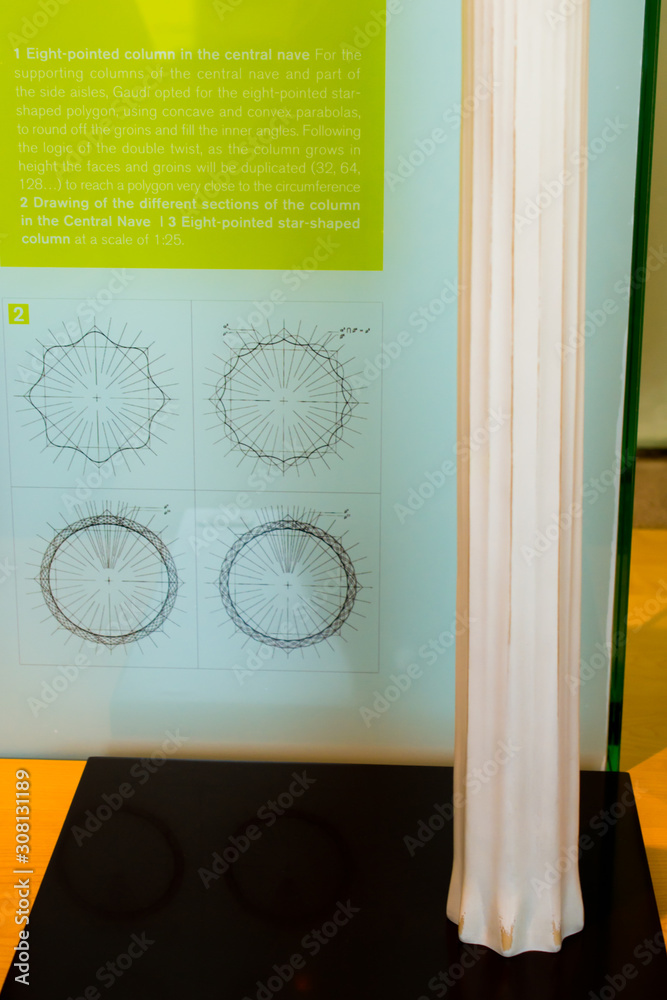 Architectural elements and geometric shapes by Antoni Gaudi in the ...