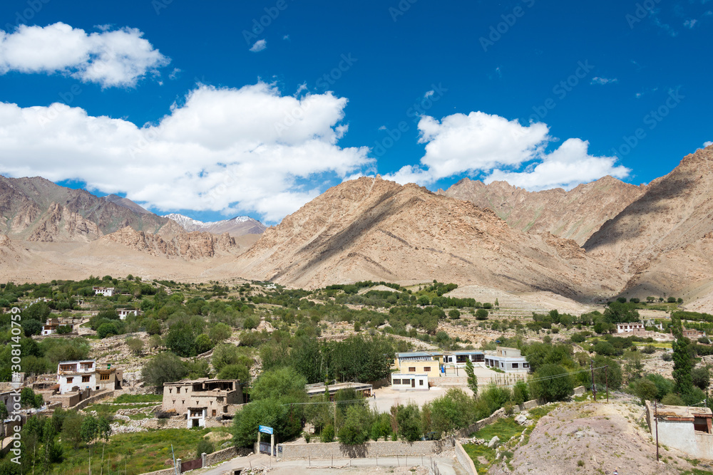 Ladakh, India - Aug 22 2019 - Hemis Shukpachan Village in Sham Valley ...