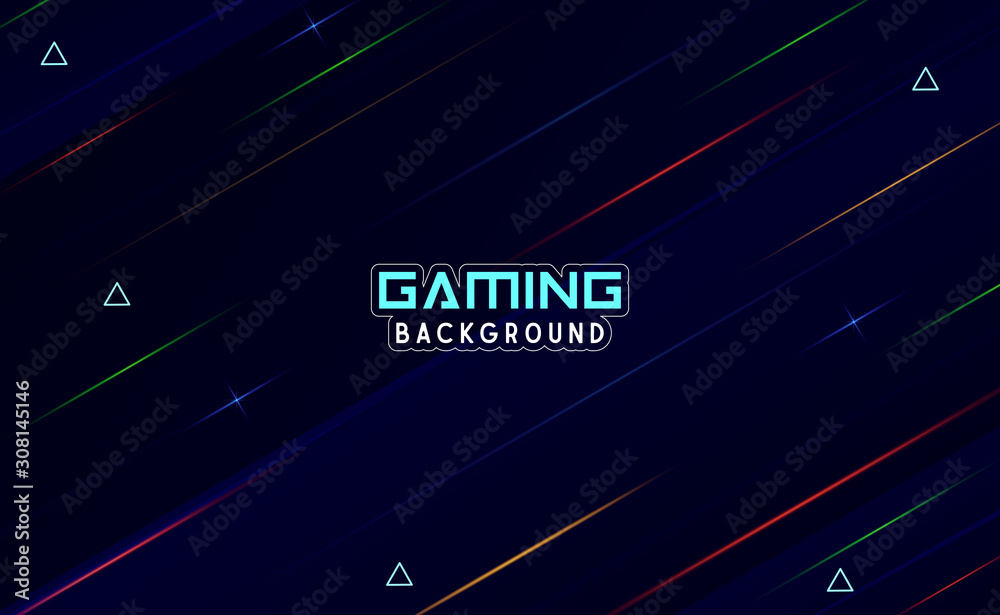 Abstract Gaming Background With Light Ray Object - Wallpaper Dekstop ...
