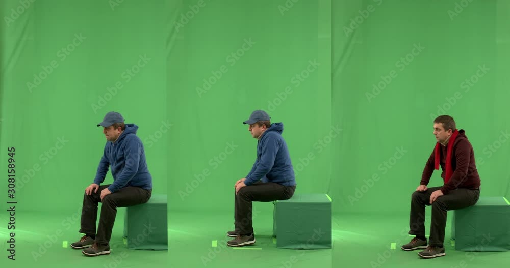 GREEN SCREEN CHROMA KEY Caucasian male showing various emotions ...