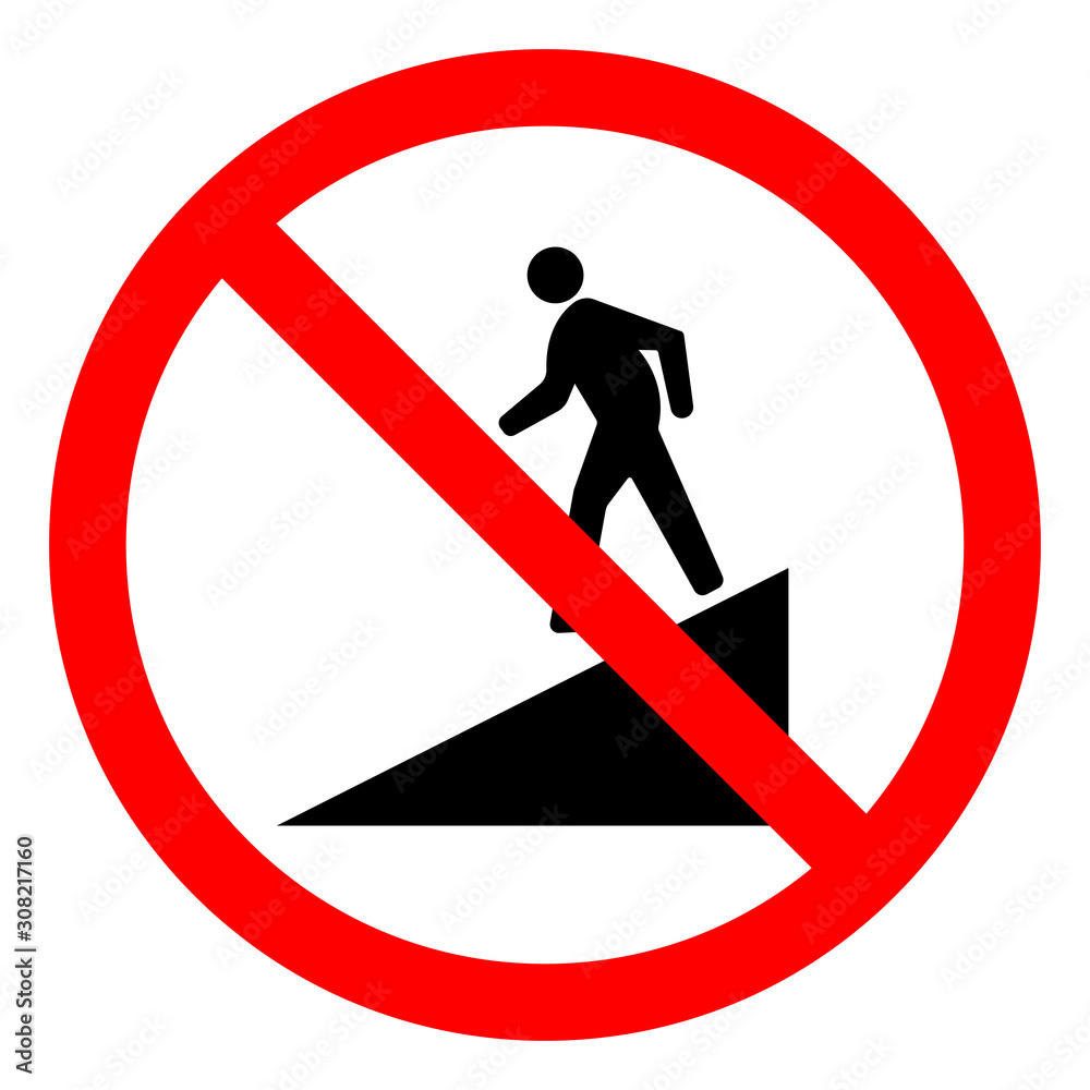 Danger Slope Symbol Sign,Vector Illustration, Isolate On White ...