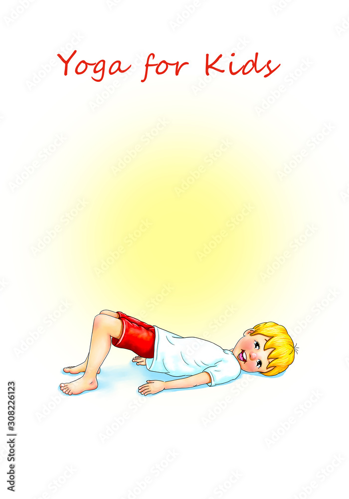 Kids Yoga - Joga für Kinder, Asana Brett, horizontal Banner Design ...