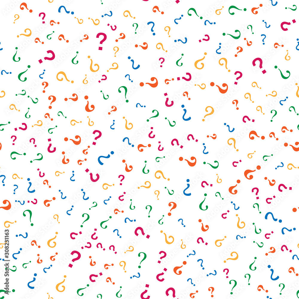 Colored seamless background with question marks. Stock Vector | Adobe Stock Colored seamless background with question marks. Stock Vector | Adobe Stock