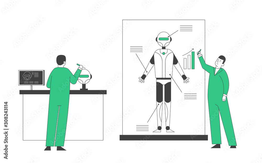 Engineers Create Robot in Laboratory. Artificial Intelligence ...