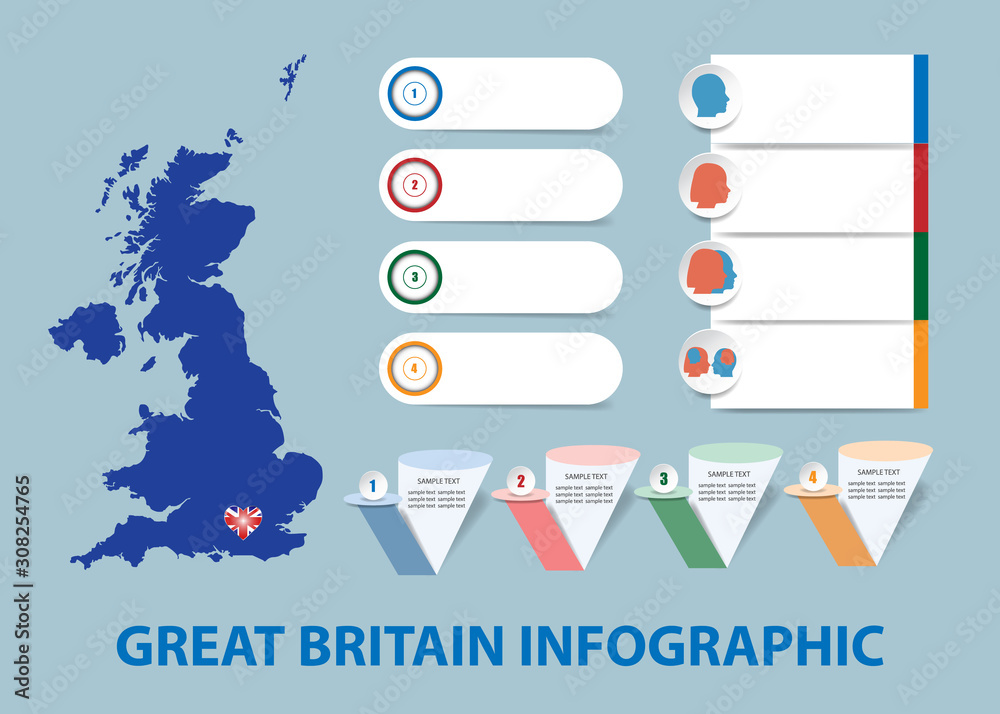 Vecteur Stock Infographic template for economic, sociological ...