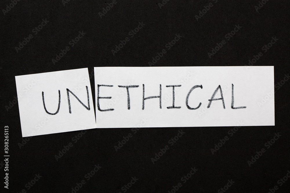 Ethical Unethical Concept Stock Photo | Adobe Stock
