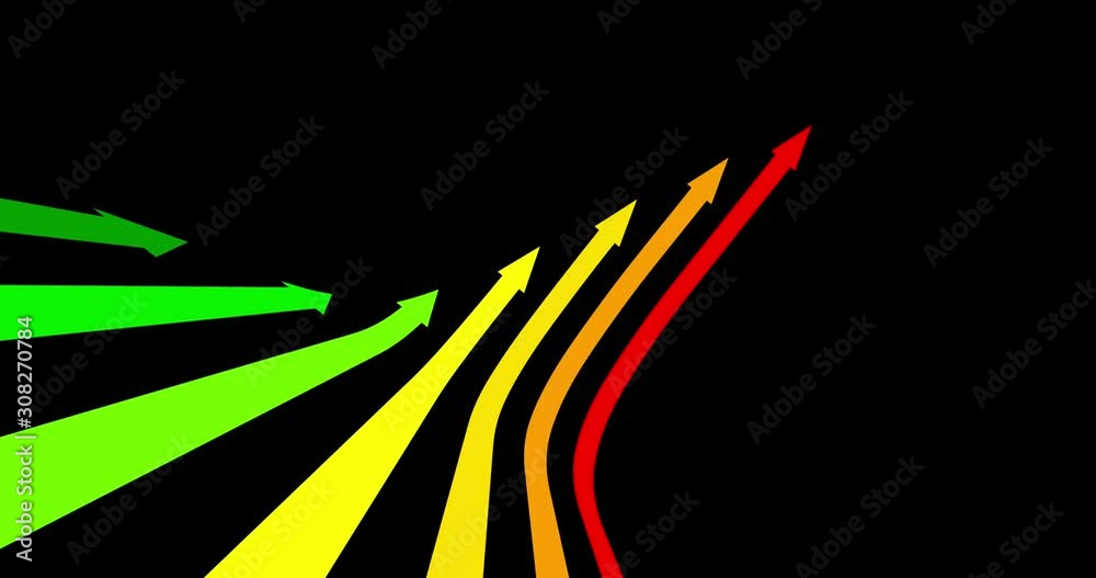 Energy efficiency graph 3D animation with alpha channel Stock Video ...