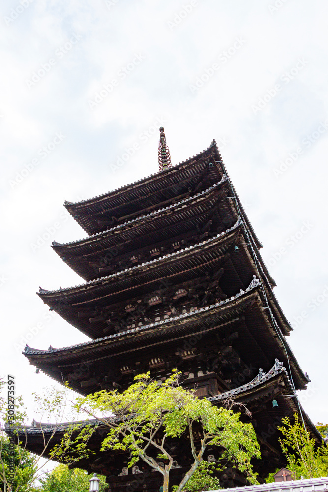 Hokanji temple Yasaka Tower "Five-storied Pagoda". Higashiyama Ward ...