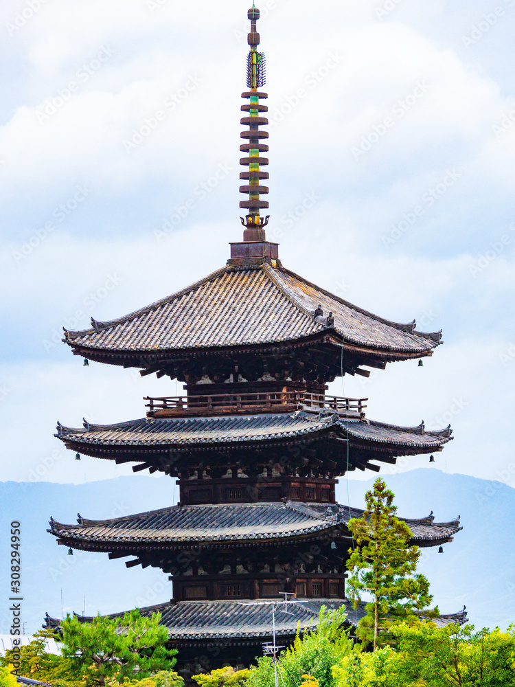 Hokanji temple Yasaka Tower "Five-storied Pagoda". Higashiyama Ward ...