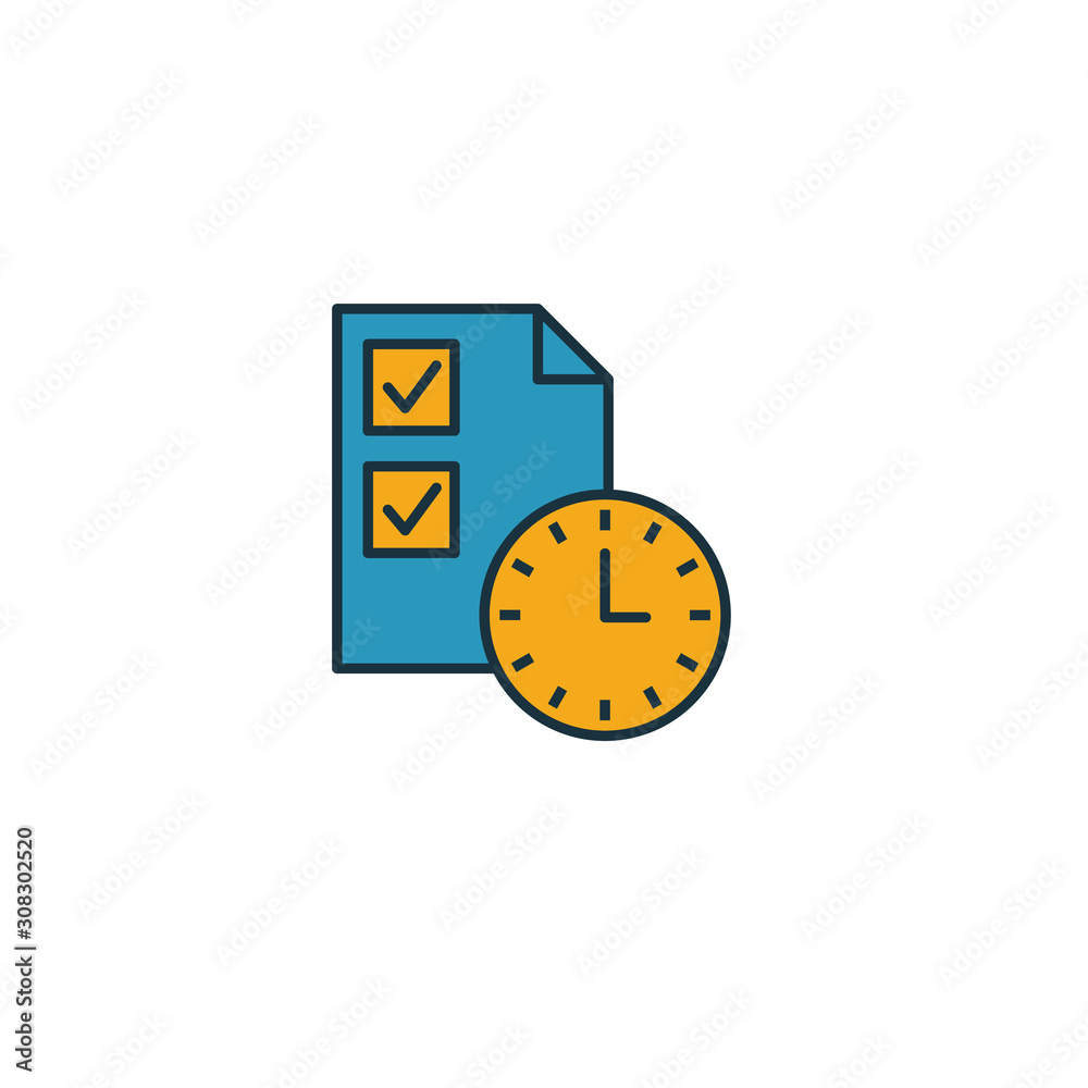 Project Duration icon. Simple element from risk management icons ...