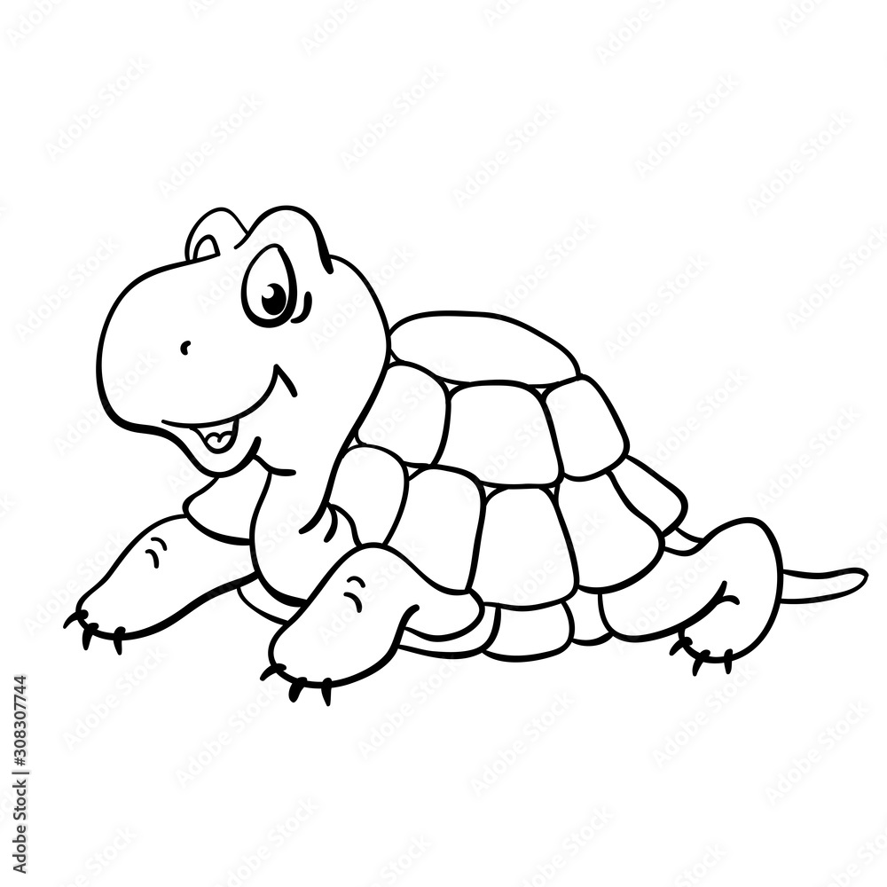 Cute Turtle Outline