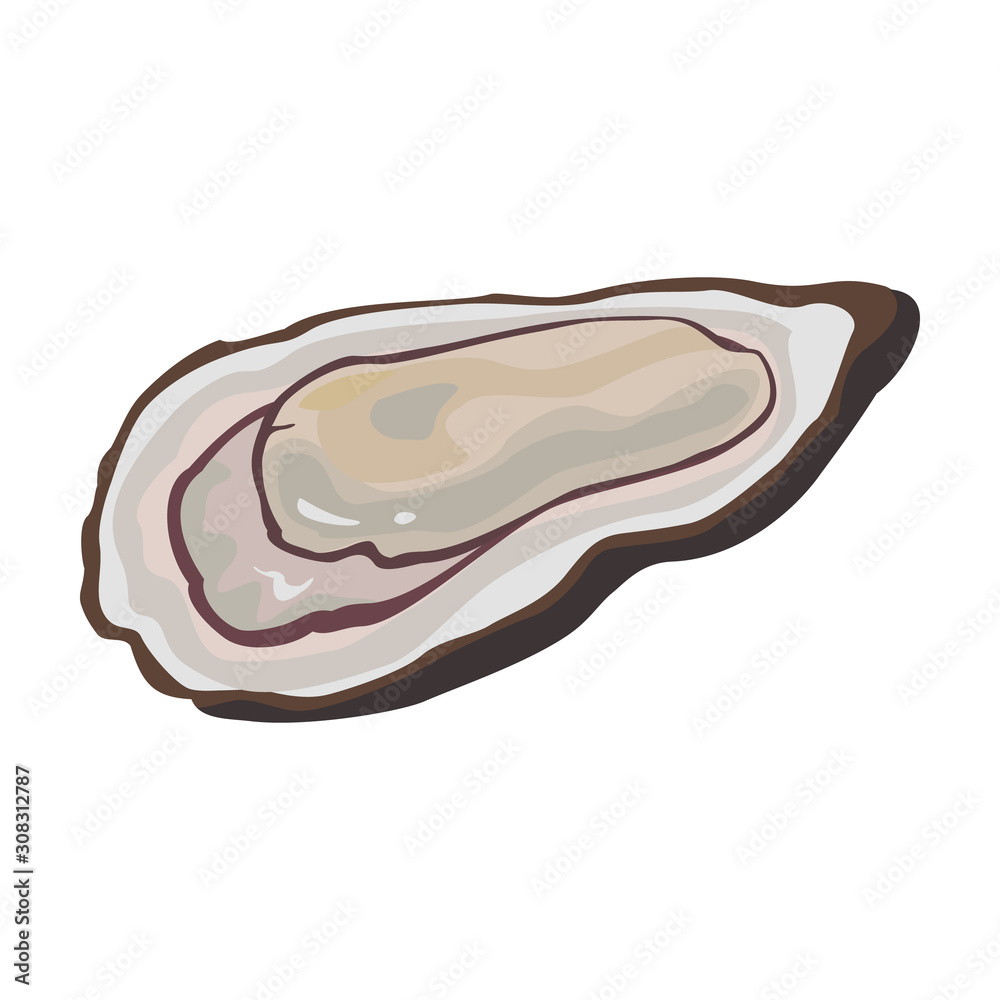 Oyster vector icon.Cartoon vector icon isolated on white background ...