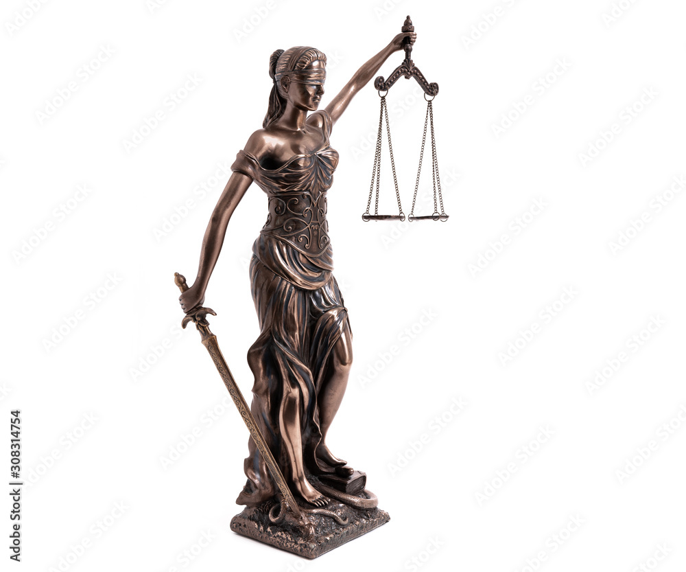 Lady Justice statue is the Greek ancient goddess Themis a symbol of ...