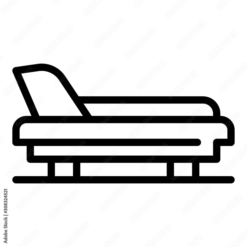 Daybed icon. Outline daybed vector icon for web design isolated on ...