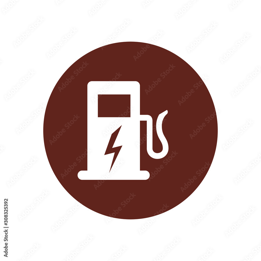 Electric vehicle charging station or EV charge point for electric ...