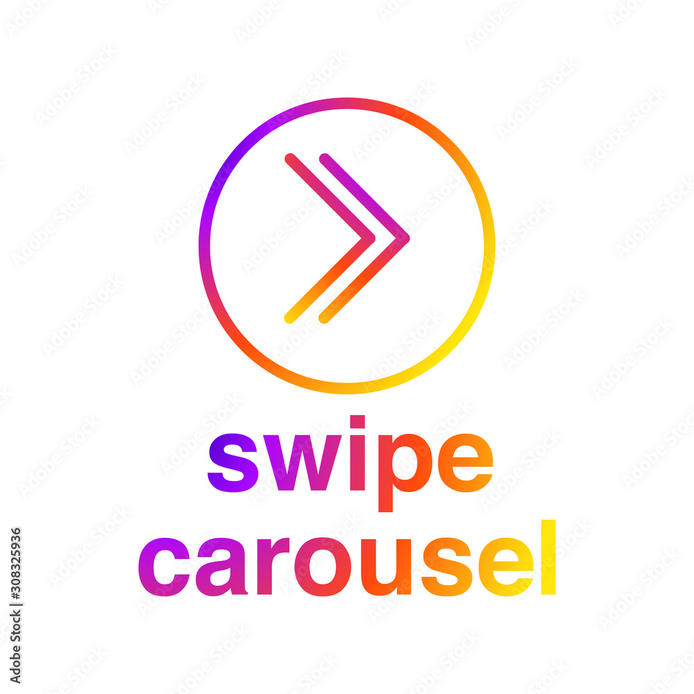 social network carousel instagram gradient vector illustration Stock ...