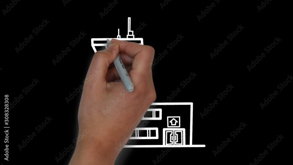 Motion 2d animation hand written lettering whiteboard vídeo do Stock ...