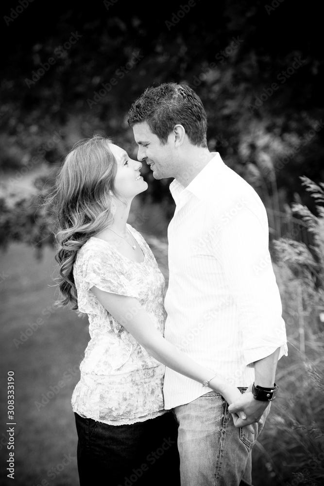 Grayscale Photography Love
