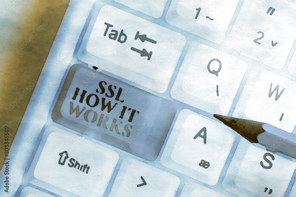 Conceptual hand writing showing Ssl How It Works. Concept meaning ...