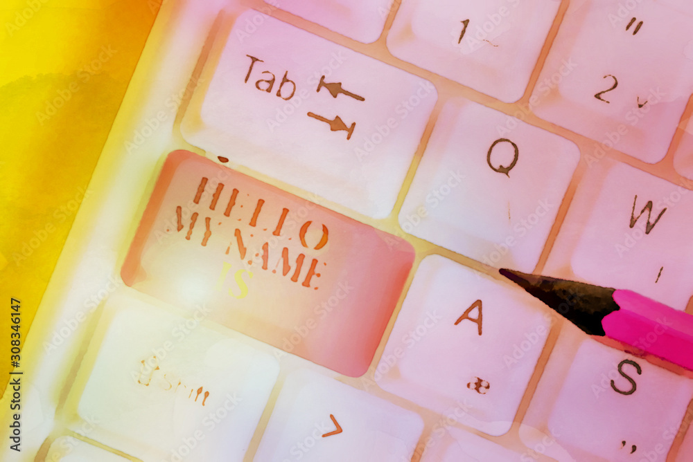 Conceptual hand writing showing Hello My Name Is. Concept meaning ...