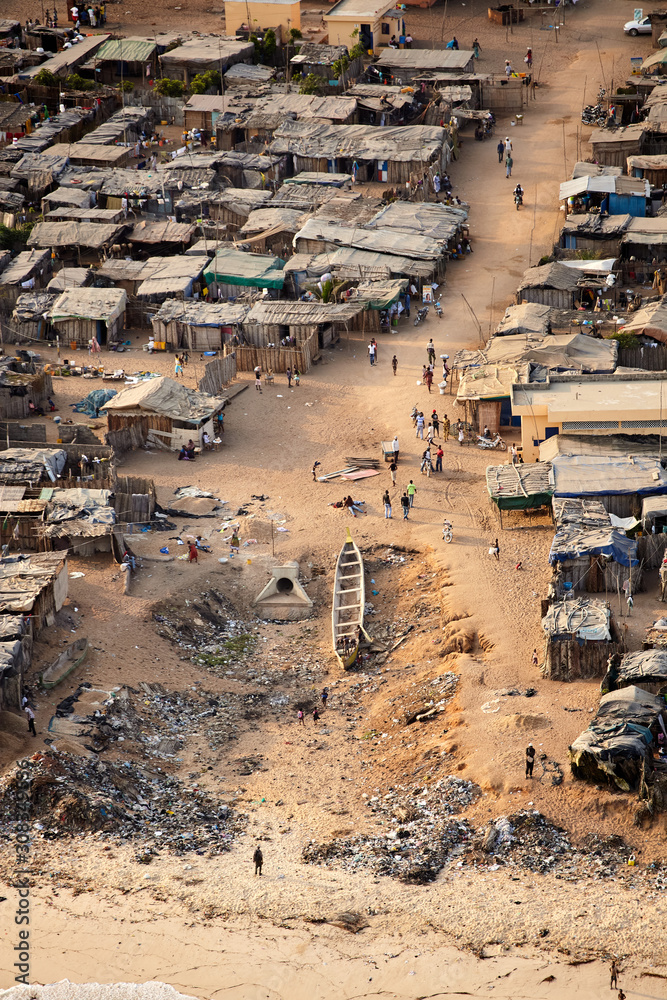 Aerial view of Lomé, capital of Togo. African country located in West ...