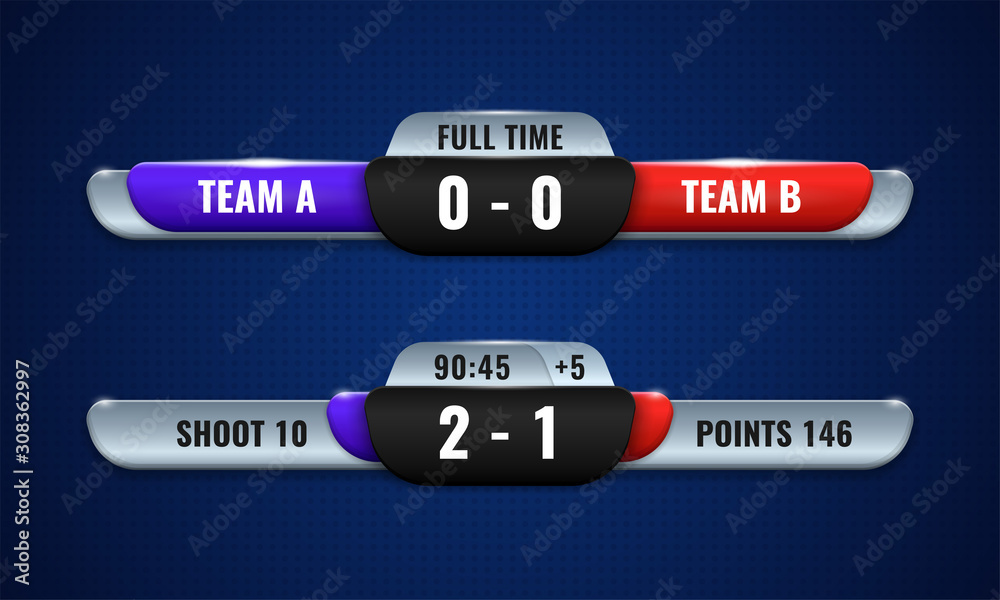 Vetor de Sport competition scoreboard modern vector design for lower ...