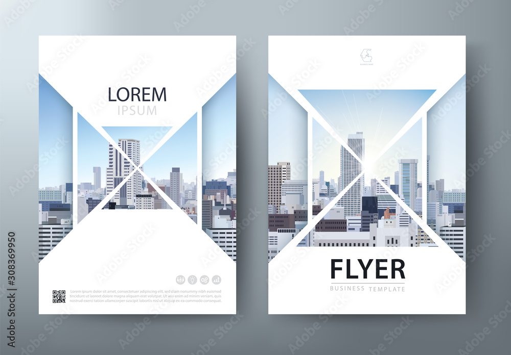 Flyer design, Leaflet presentation, book cover template vector, layout ...