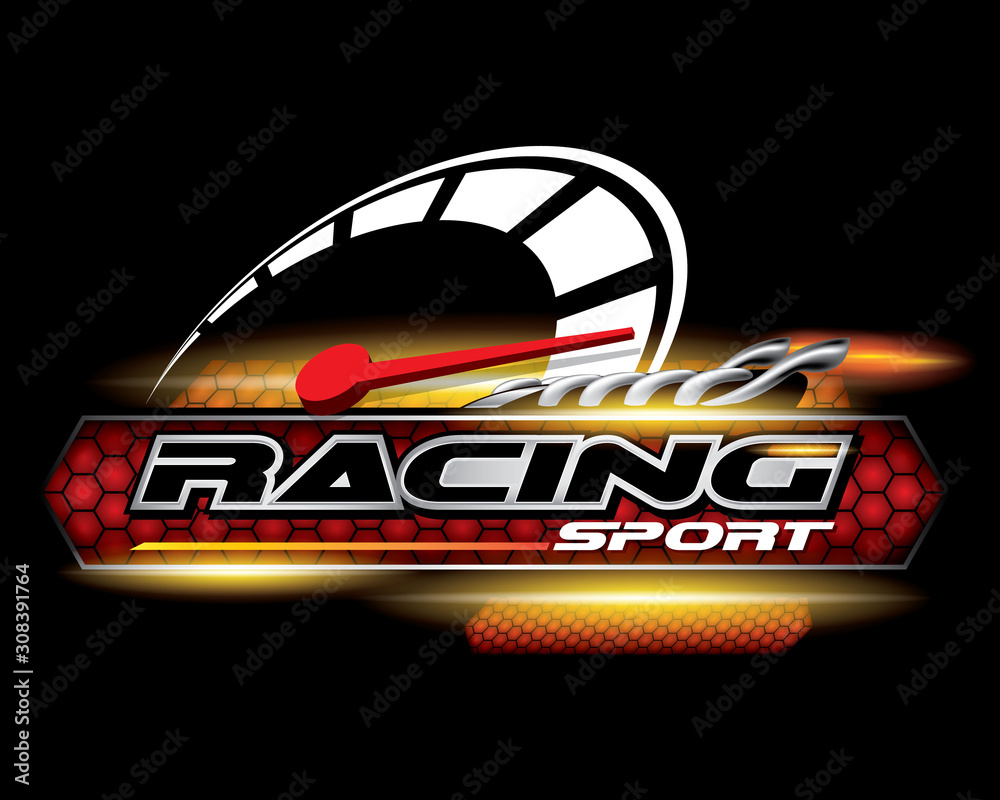 Racing Concept Design Vector. Stock Vector | Adobe Stock