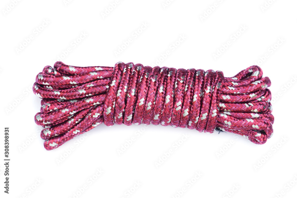 Coiled Nylon Rope isolated on white background Stock Photo | Adobe Stock
