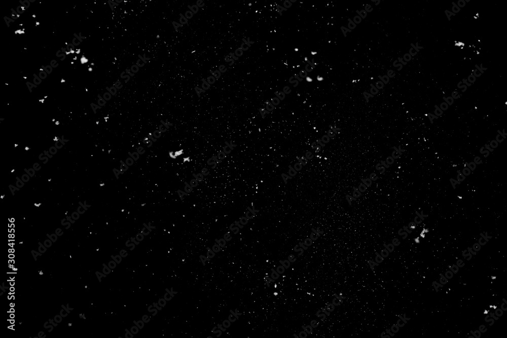 ash particles on the black background - perfect texture for snowfall ...