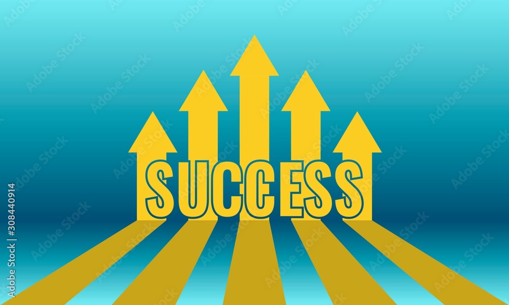 Incremental arrow growth graph for financial and business success ...