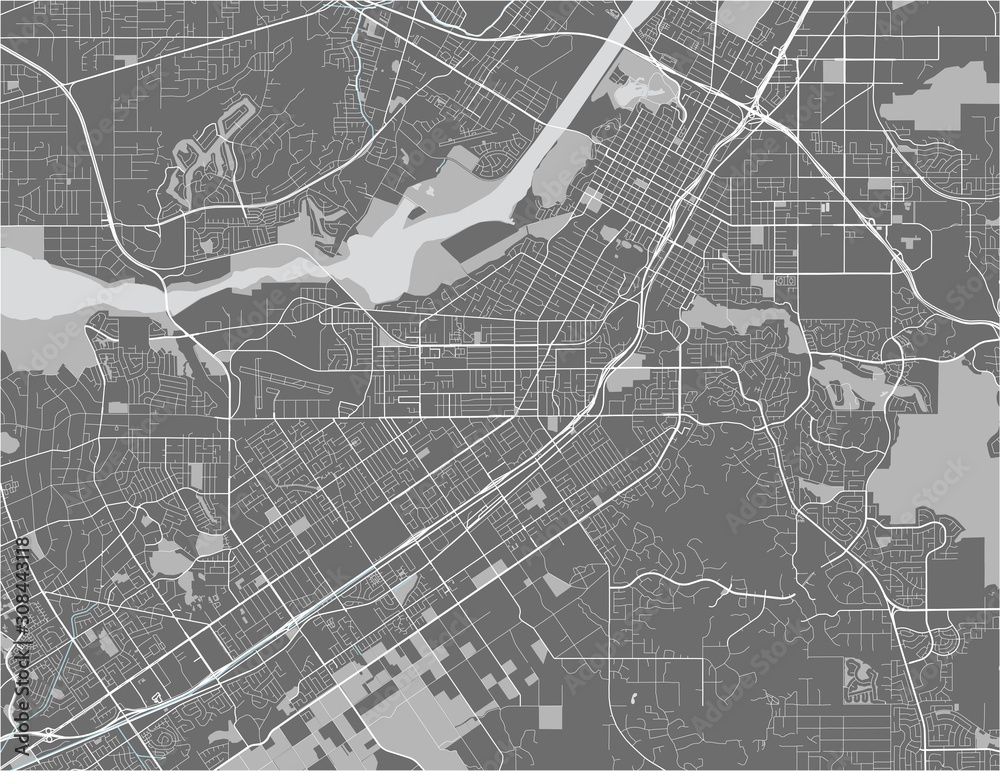 map of the city of Riverside, California, USA Stock Vector | Adobe Stock