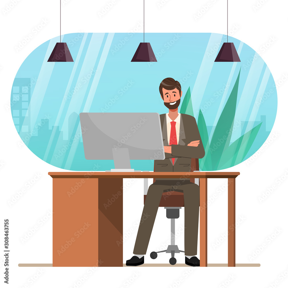 Animated Business People Working