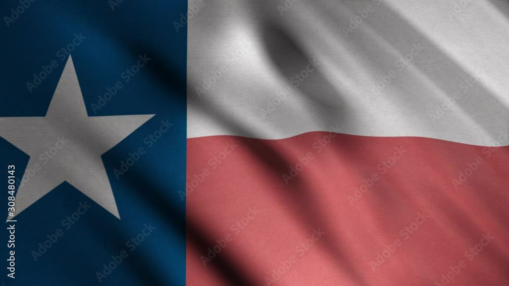 Realistic Texas United States of America state flag waving in the wind ...