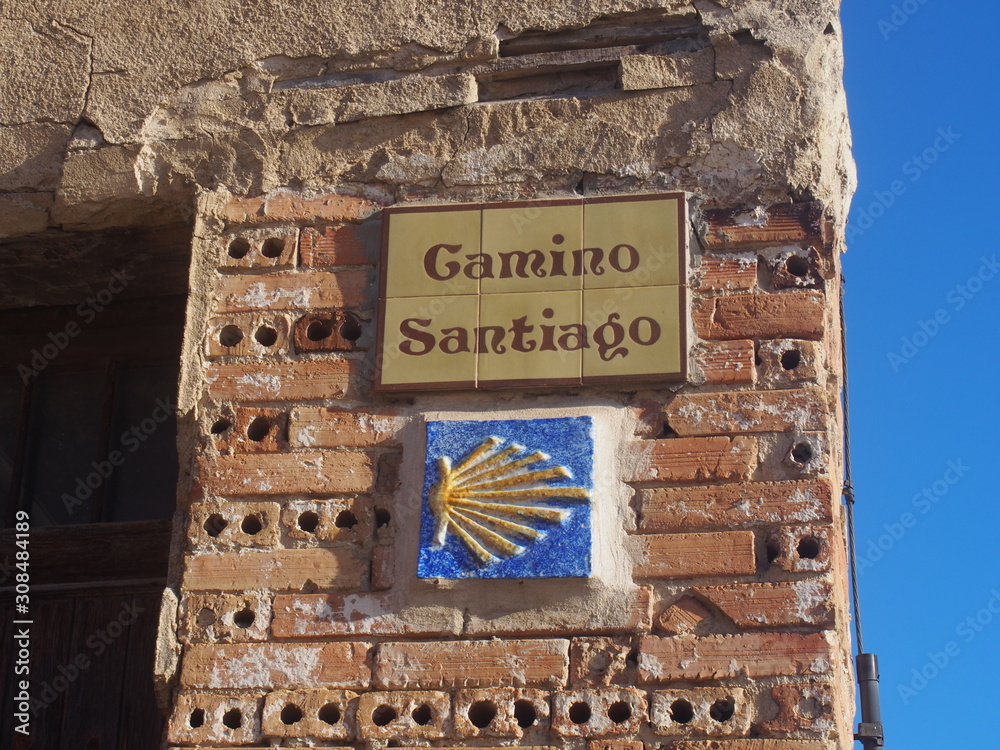 Scallop shell mark, Camino de Santiago, Way of St. James, Journey from ...