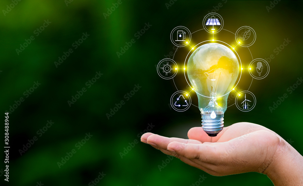 Renewable energy concept Earth Day or environment protection Hands ...