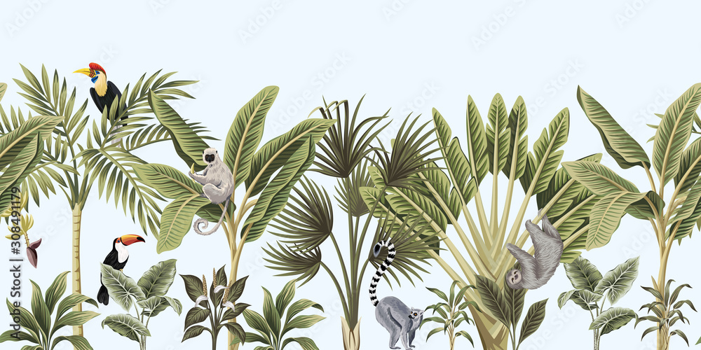 Wild Animal Wallpaper Border
