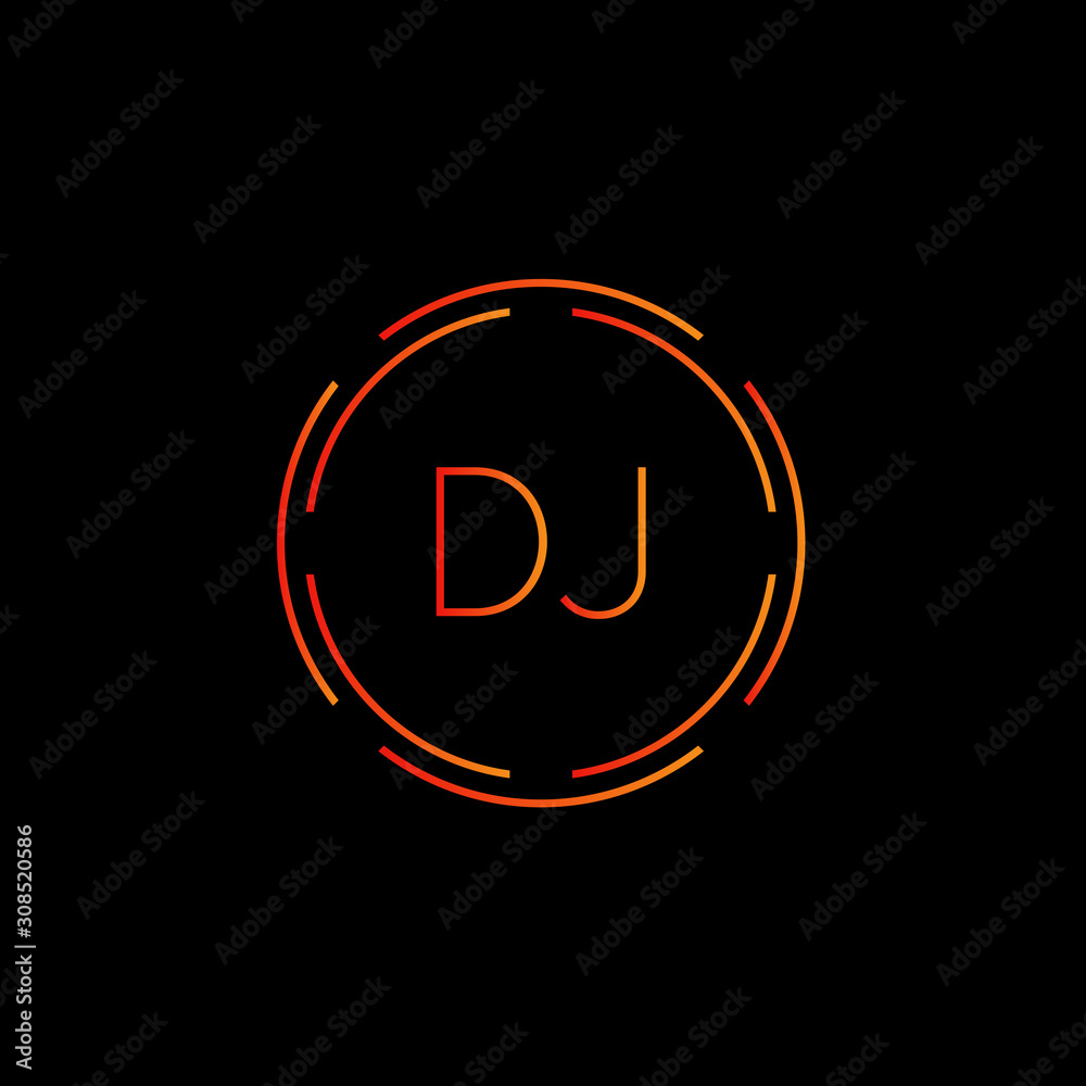 Initial DJ Letter Logo With Creative Modern Business Typography Vector ...