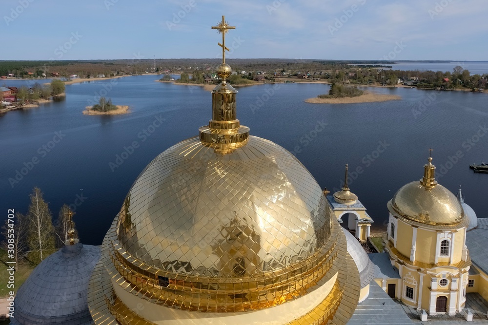 Main dome of the St. Nilus Monastery, Stolobny island, Ostashkov ...